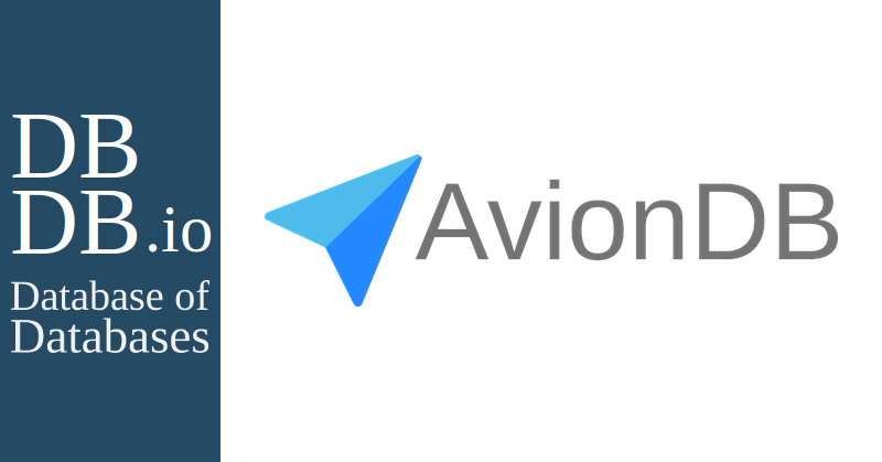AvionDB - Database of Databases