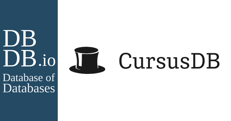 Cursusdb Database Of Databases