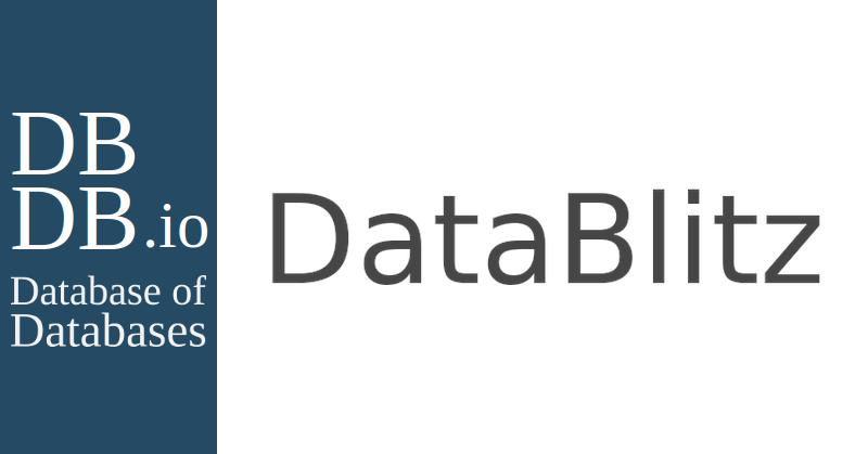 DataBlitz - Database of Databases