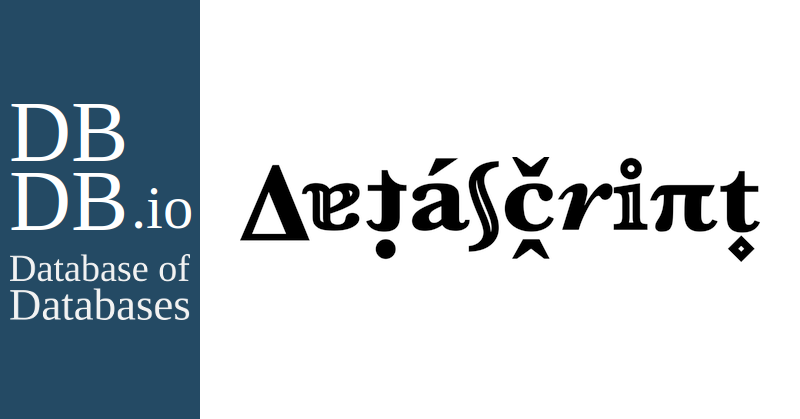 DataScript - Database of Databases