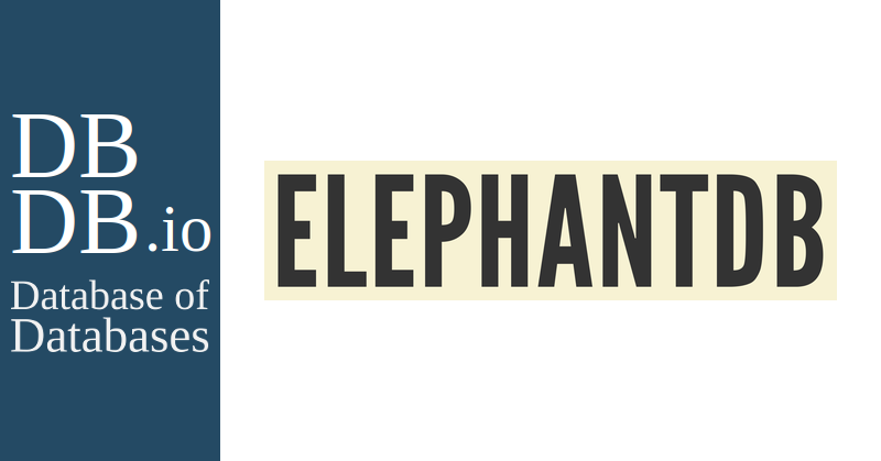 ElephantDB - Database of Databases