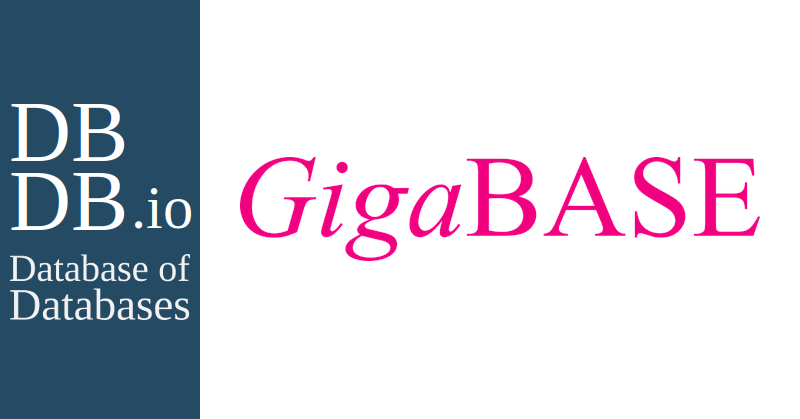 GigaBASE - Database of Databases