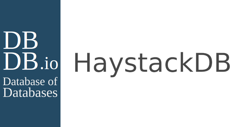 HaystackDB - Database of Databases