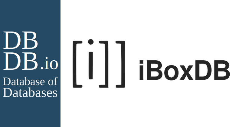 iBoxDB - Database of Databases