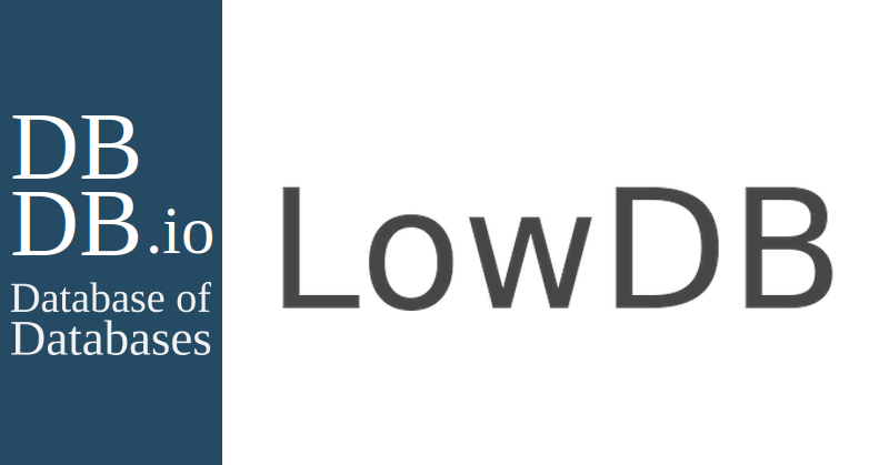 Lowdb Database Of Databases 1885