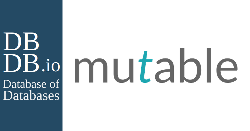 mutable - Database of Databases