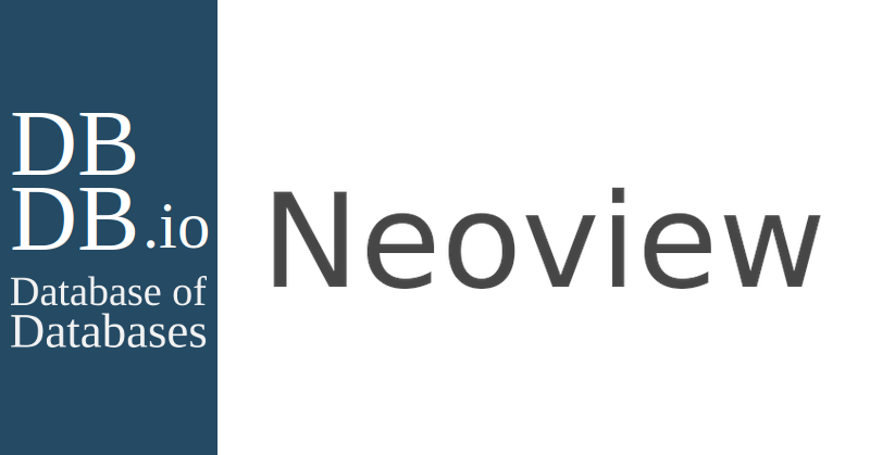 Neoview - Database of Databases