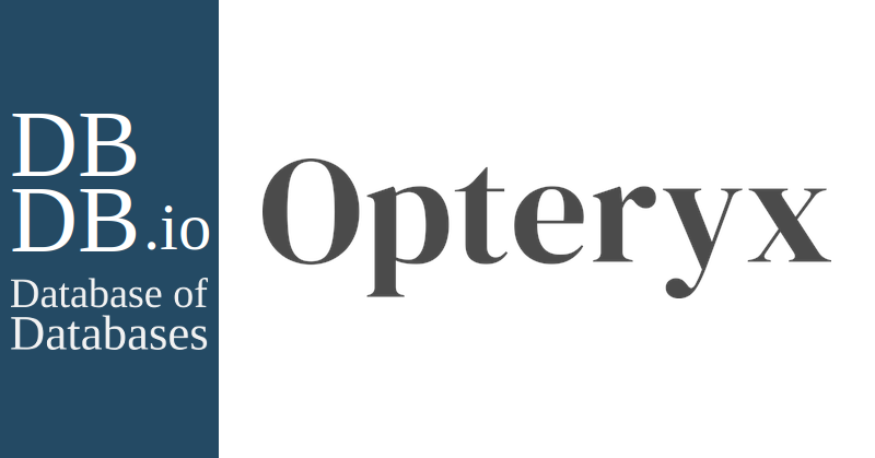 Opteryx - Database of Databases