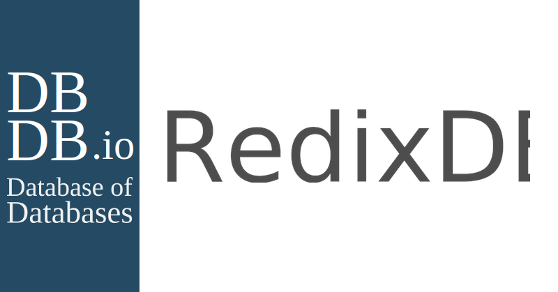 RedixDB - Database of Databases