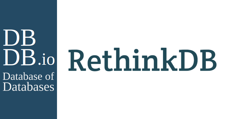 Rethinkdb Database Of Databases