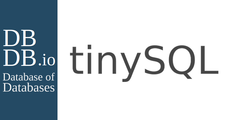 tinySQL - Database of Databases